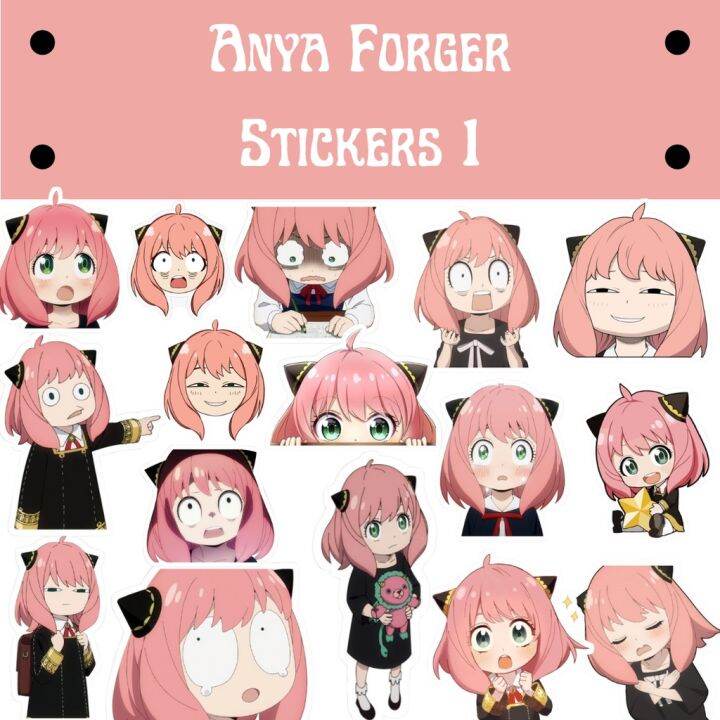 Aquaflask Sticker Anya Forger (Part 1) Faces Sticker for Laptop ...