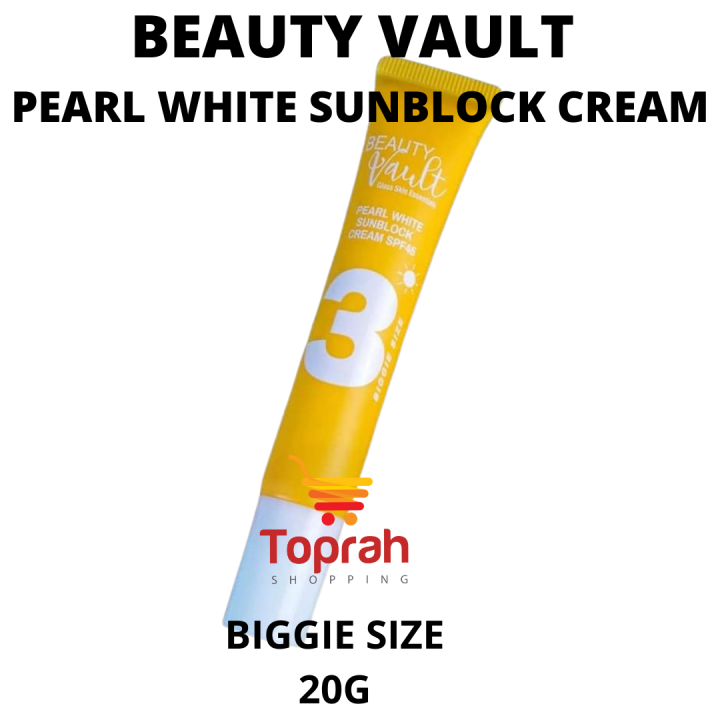 Beauty Vault Pearl White Sunblock Cream with SPF45 20g Biggie Size | Lazada PH