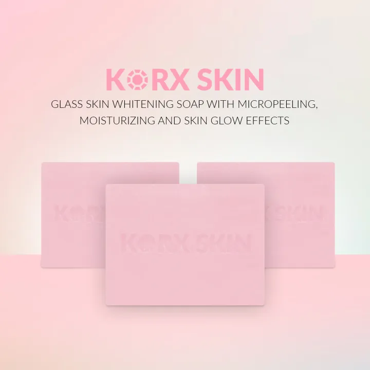KORX SKIN GLASS SKIN WHITENING SOAP WITH MICROPEELING, MOISTURING, AND ...