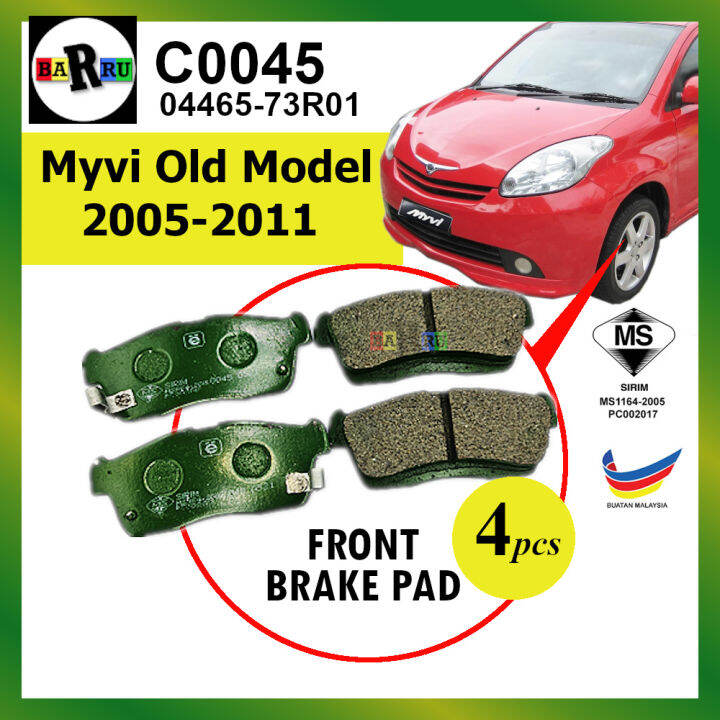SIRIM Certified 4pcs Perodua Myvi Front Brake Pads MYVI 1.3 Old Models ...
