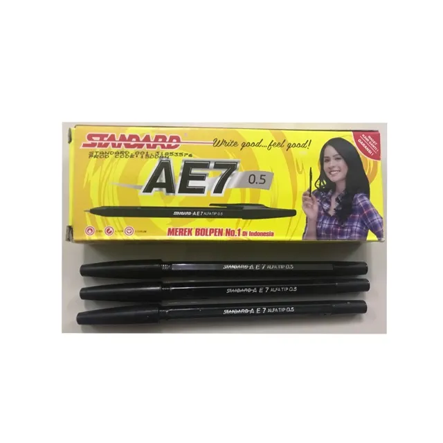 Pulpen Standard AE7 0.5 Hitam/Merah/Biru | Lazada Indonesia