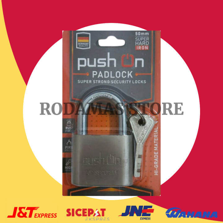 Gembok Push On Baja Ukuran 50 MM Type Pendek | Lazada Indonesia