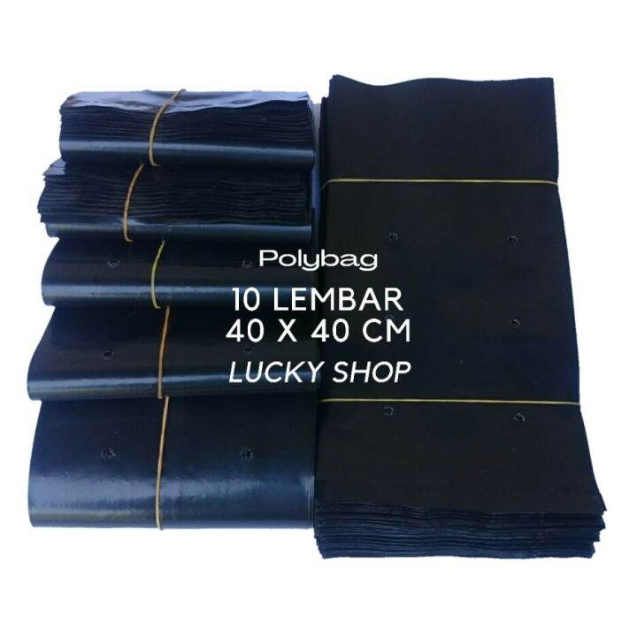 10 lembar Polybag 40 X 40 cm / polibek plastik / polibag tanaman ...