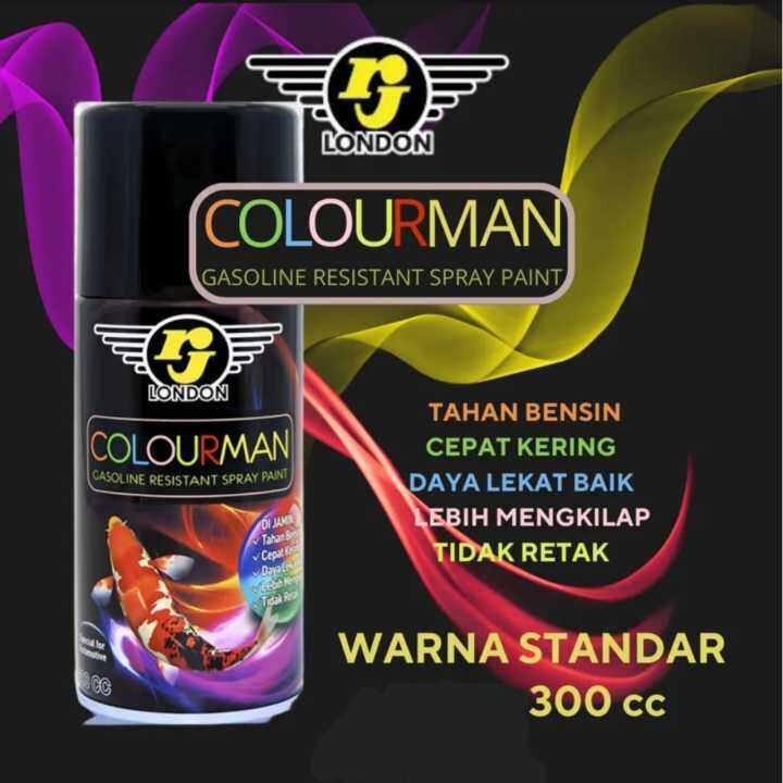 cat semprot 300cc colourman tahan bensin rj london spray paint pilok ...