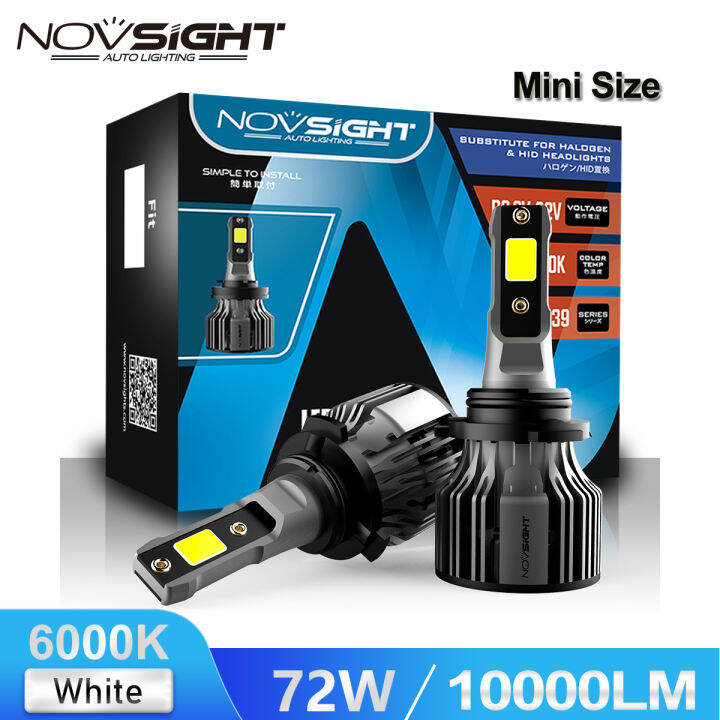 NEW N39 Novsight 9005 9006 H4 H7 H11 Mini Car LED Headlight Car Light Bulb Fog Lamp 72W 10000LM ...