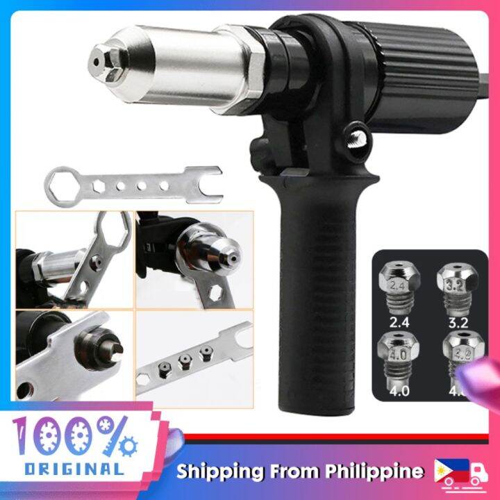 Electric Riveting Gun Adapter 2.4mm-4.8mm Rivet Nut Gun Drill Bit ...