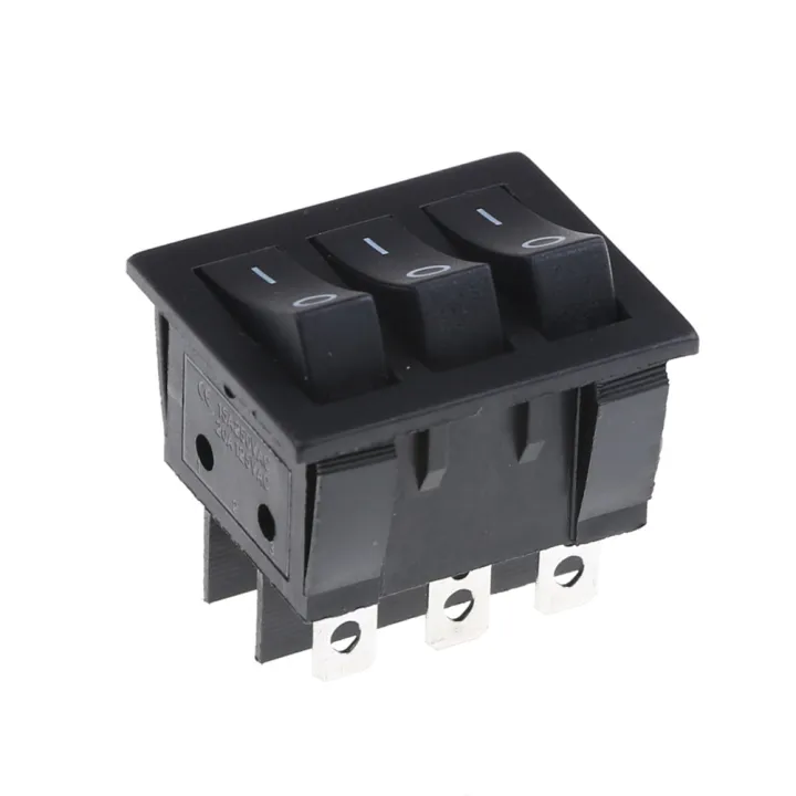 Jollic KCD3 34*40 Big Rocker Switches Black Three-Way Switch 9 Pin 2 ...