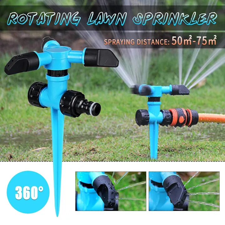 360° Rotating Lawn Sprinkler Garden Water Sprayer Irrigation Watering ...