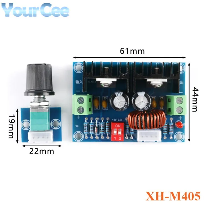 XH M405 DC DC PWM DCVoltage Regulator Module XL4016 200W 8A Step Down Buck Board With External ...