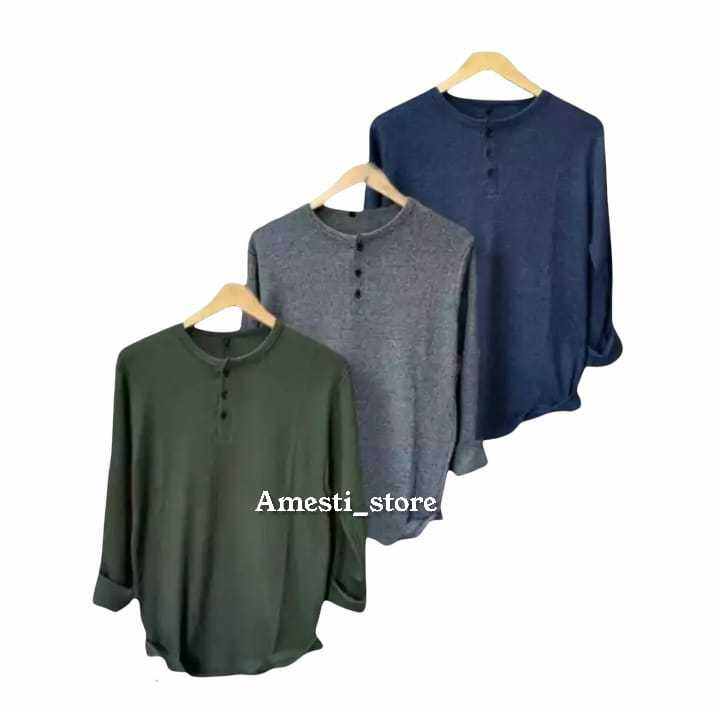 kaos kancing Lengan panjang | paket isi tiga pcs | promo | kaos henley ... kaos kancing Lengan panjang | paket isi tiga pcs | promo | kaos henley ...