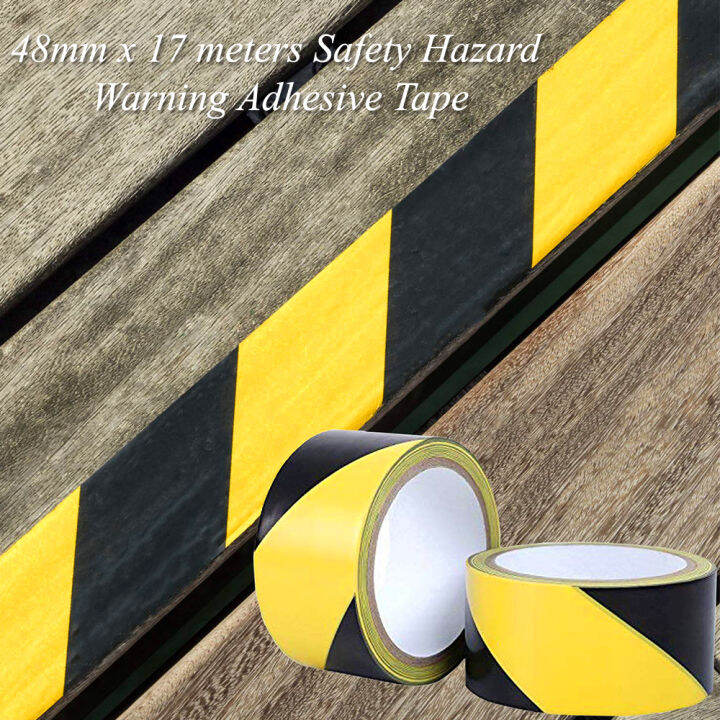 SAFETY HAZARD WARNING ADHESIVE TAPE (48MMx20METERS) | Lazada PH