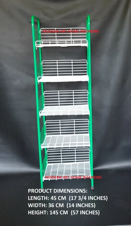 5 LAYERS SLIM MULTI PURPOSE MERCHANDISER RACK KITCHEN ORGANIZER PLATE ...