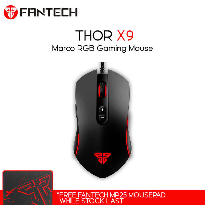 Fantech Gaming Mouse Thor X9 with RGB, 6 Programmable Button, Optical ...