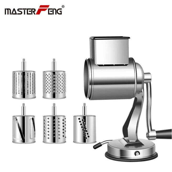 【Unconditional Return】Rotary Grater Food Mills Nut Grinder With 5 Drum ...
