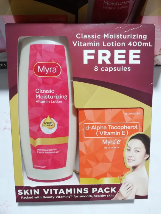 myra classic moisturizing lotion 400ml plus free 8cap myra | Lazada PH