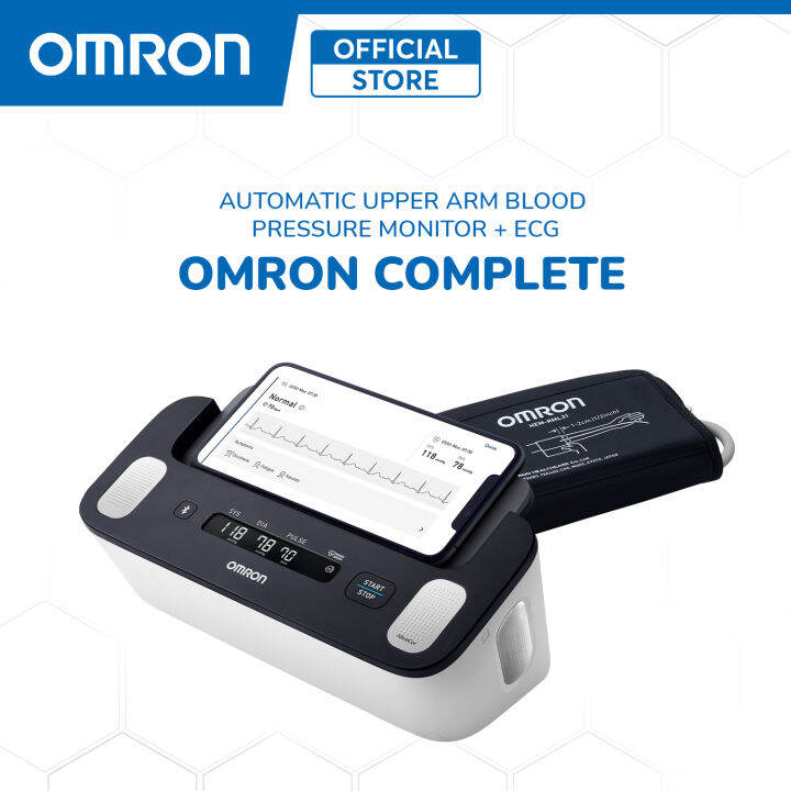 Omron Complete HEM-7530T Automatic Upper Arm Blood Pressure Monitor BPM ...