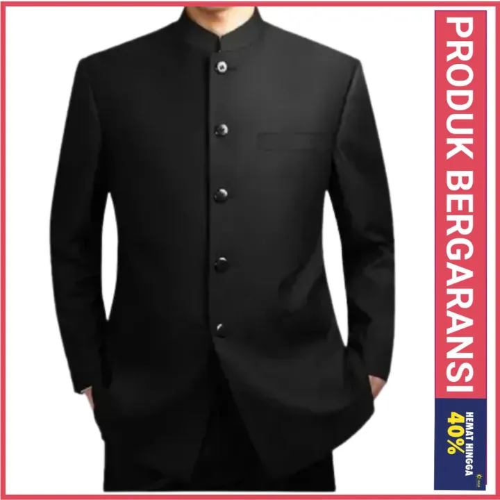 JASKO PRIA JAS MANDARIN CASUAL BLAZER MANDARIN JAS CROW ZERO BAJU ...