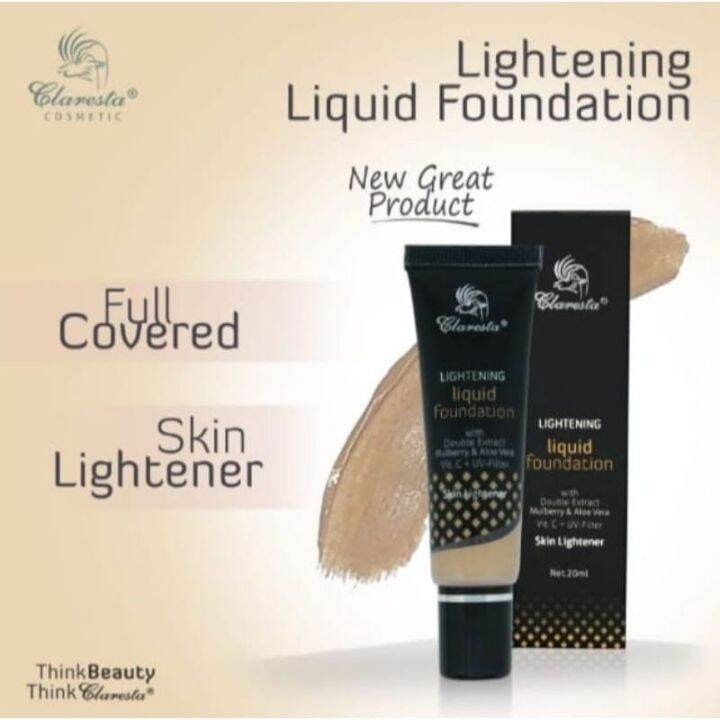 Claresta Lightening Liquid Foundation 20 ml Original 100% | Lazada ...