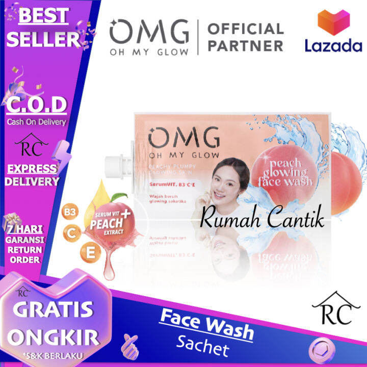 OMG Face Wash Oh My Glow Facial Wash Sachet 9gr Kemasan Ekonomis Sabun ...