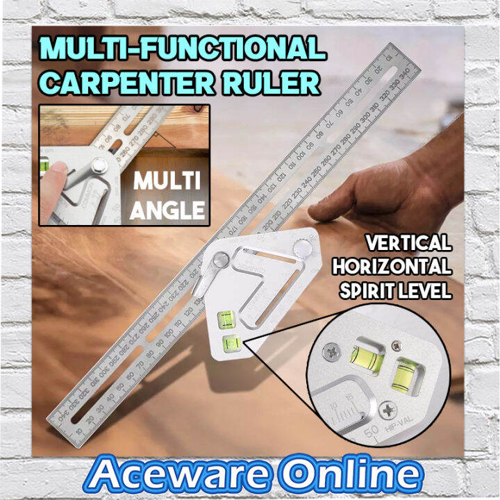 Multifunctional Woodworking Triangle Ruler Multi Angle Ruler ...
