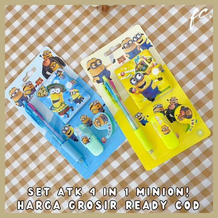 Set Paket Jurnal Alat Tulis Mini ATK 4 in 1 Minion Despicable Me ...