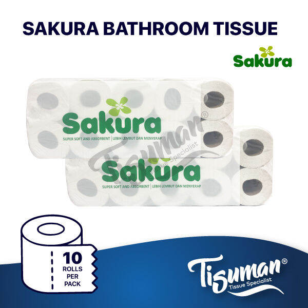 Sakura Toilet Roll (10Roll) (Material: Recycle) | Lazada