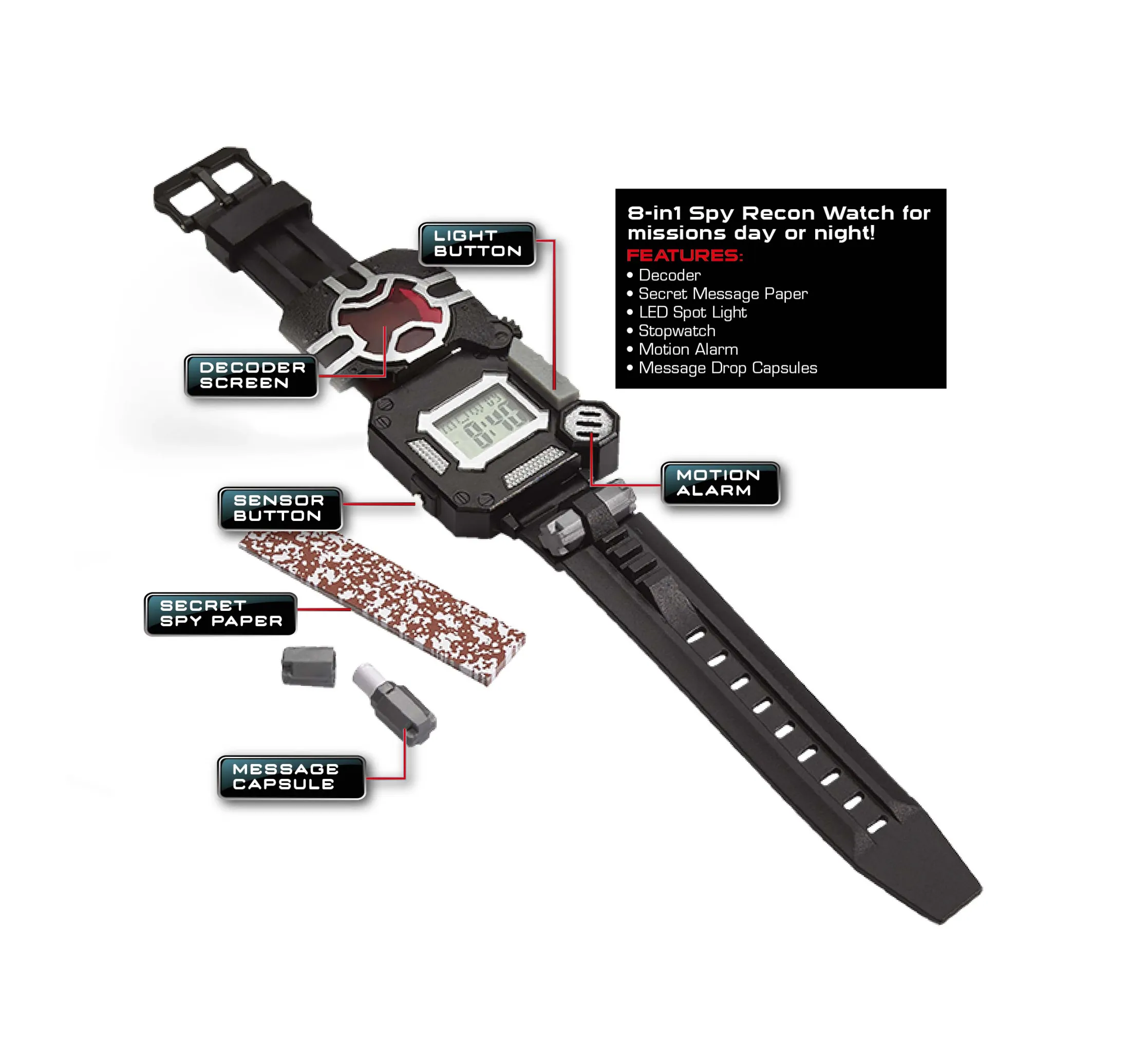 Original Spy Net Laser Recording Watches Toys SpyX Walkie-talkie ...