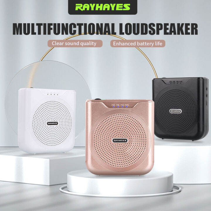 Mini Portable Voice Amplifier Megaphone Booster with Wired Microphone ...