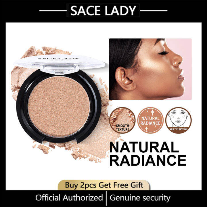 SACE LADY Makeup Powder Highlighter Smooth Brighten Powder Skin Color ...