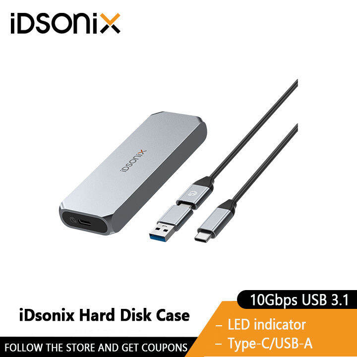 iDsonix Dual Bay Dual NVMe M.2 SATA SSD Case Enclosure Support M.2 NVMe ...