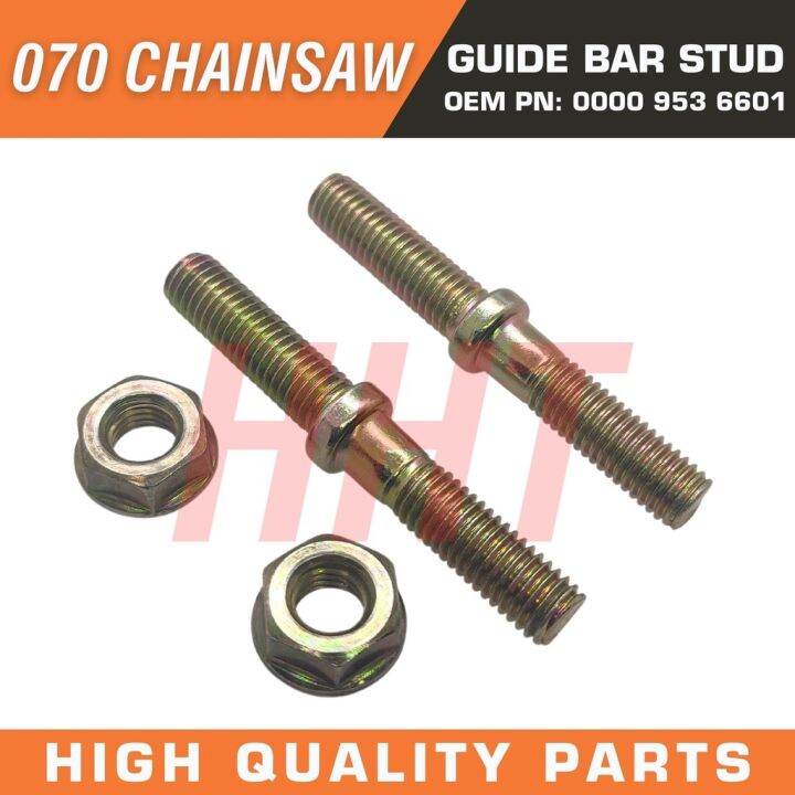 070 Chainsaw Guide Bar Stud Long Type with flange nut sold per pair ...