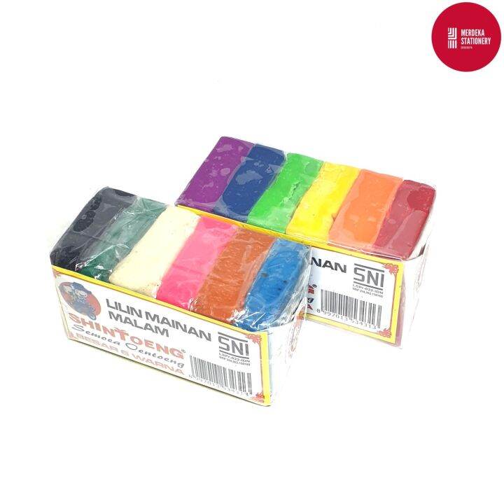 Malam/Plastisin/Playdough Modeling Lilin Mainan Shintoeng Besar 6 Warna ...
