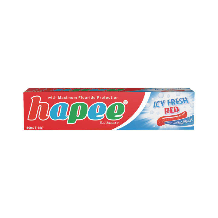 Hapee Toothpaste Icy Fresh Red with Cooling Beads 150ml | Lazada PH