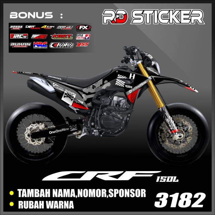 Stiker Motor CRF 150L Full body - Dekal Sticker Hologram CRF 150 L Decal WR155 Full Body Bebas ...