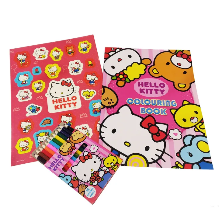 Hello Kitty Coloring Book With Color Pencil Set | Lazada