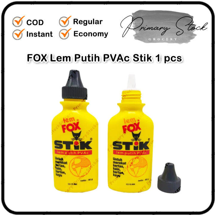 Lem Fox Putih Kuning Stik Kayu Kertas Karton Kecil Cair 60 Gram | Lazada Indonesia