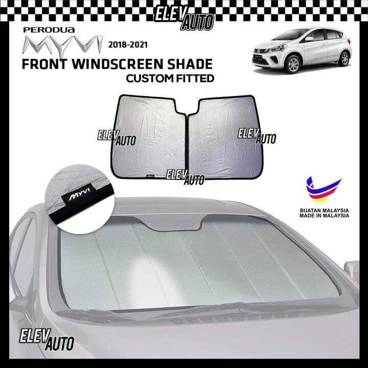 Perodua Myvi 2018 - 2021 Custom Fit Front Windscreen Foldable Sunshade ...