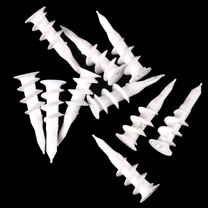 Electronics GUDE001 10 Pcs Self Drilling Wall Threaded Drywall Plastic ...