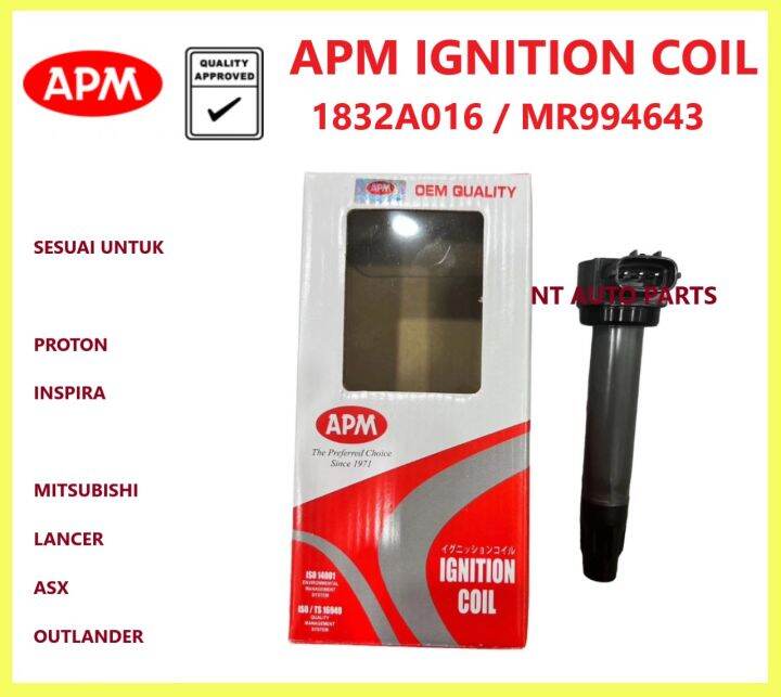 100% APM PLUG COIL IGNITION COIL PROTON INSPIRA MITSUBISHI LANCER GT ...