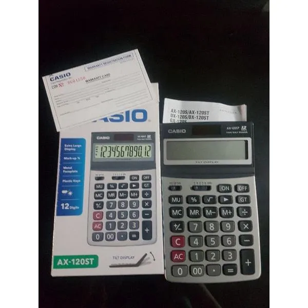 100 Original CASIO AX120ST AX-120ST 120ST CALCULATOR | Lazada PH