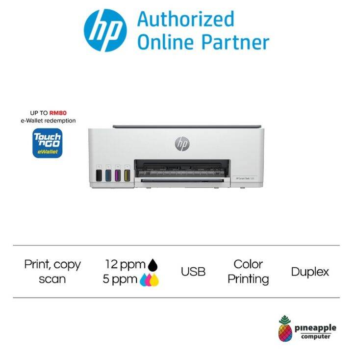 HP Smart Tank 520 All-in-One Color Printer (Print, Scan, Copy) USB ...