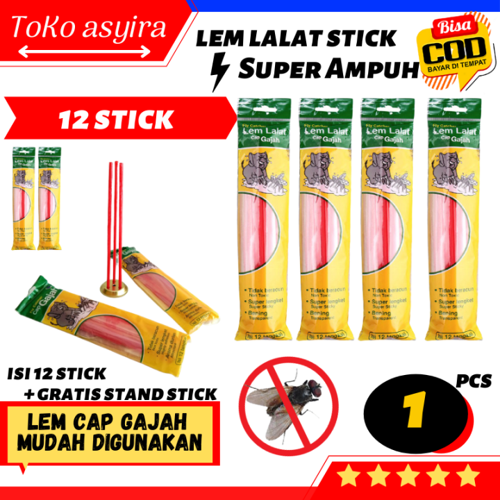 LEM LALAT LEM KECOA CAP GAJAH BENTUK STICK ISI 12'S BENTUK SEDOTAN ...