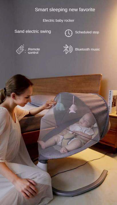 Baby Genius Smart Automatic Baby electric rocker cradle swing infant to ...