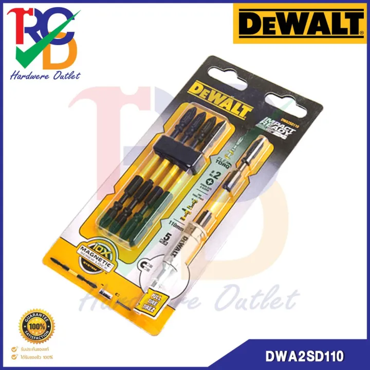 DeWALT ชุดดอกไขควงแฉก P2 Impact 5 ชิ้น พร้อมหัวแม่เหล็ก รุ่น DWA2SD110 ...