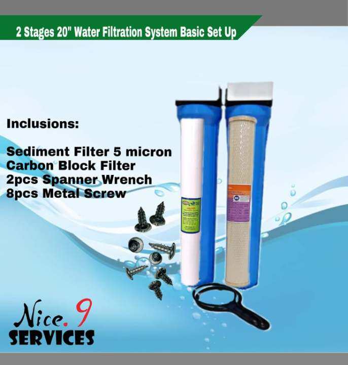 2 Stages 20" Water Filtration System Basic Set UP | Lazada PH