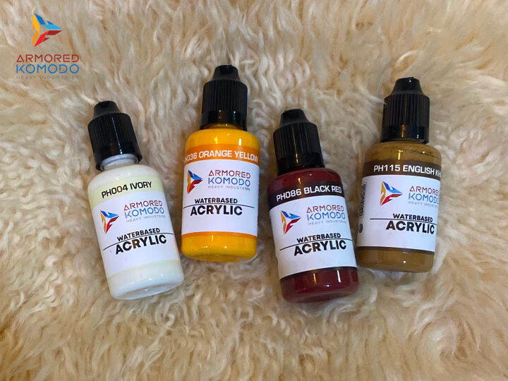 Basic NMM (Non Metallic Metal) Gold Waterbased Acrylics Set of 4 Hobby ...