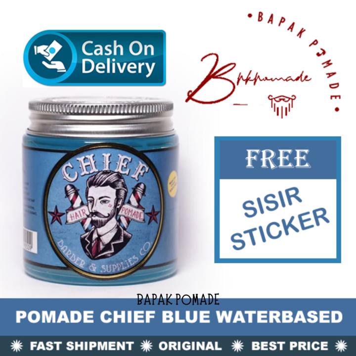Pomade Chief Blue Biru Strong Waterbased 4.2 oz 120 ml | Lazada Indonesia