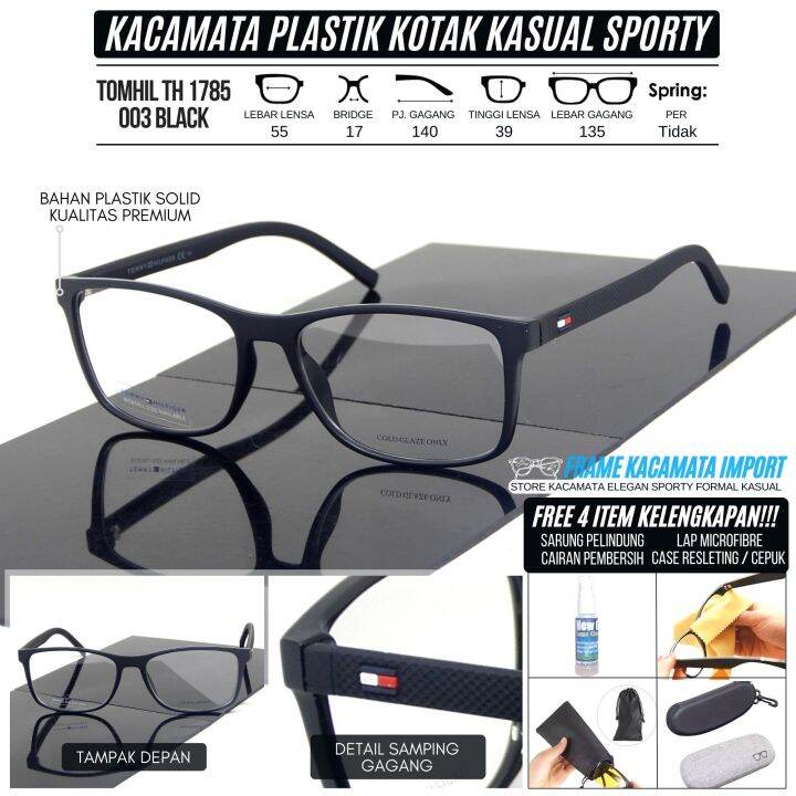 Frame Kacamata Sporty Kotak Plastik Premium Pria Wanita | Lazada Indonesia