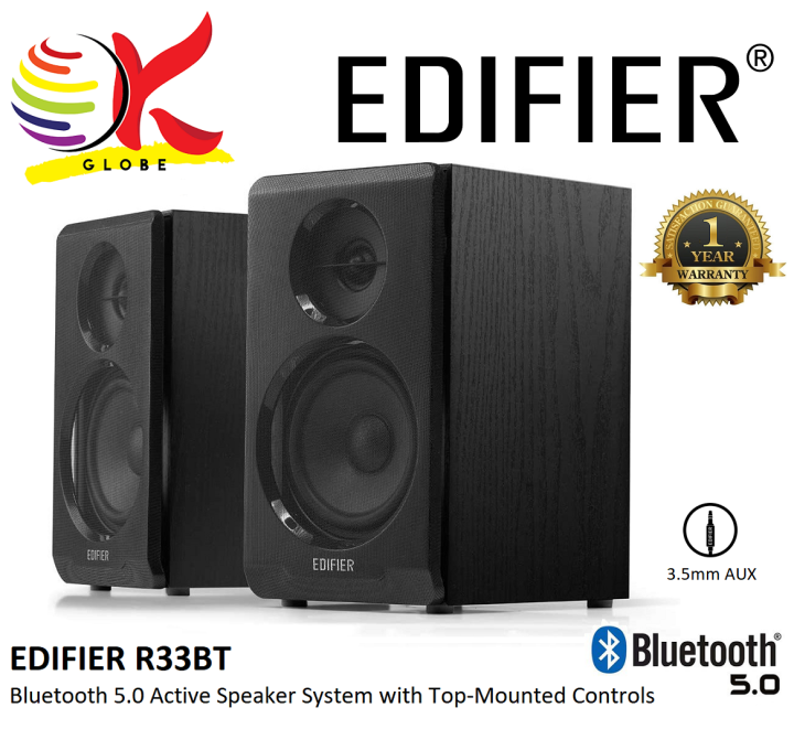 EDIFIER R33BT WIRELESS BLUETOOTH 5.0 ACTIVE SPEAKER SYSTEM WITH TOP ...
