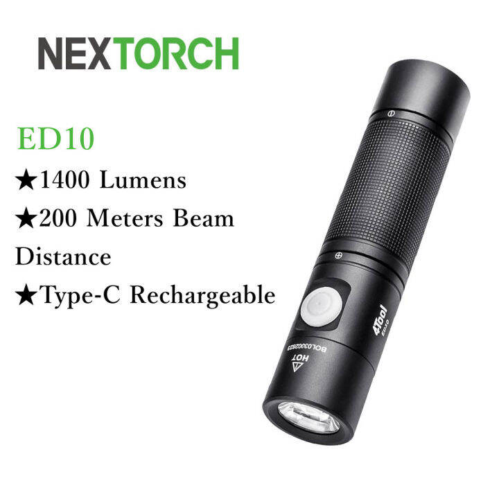 NEXTORCH 1400 Lumens Ultrabright Type-C Rechargeable Flashlight 18650 ...